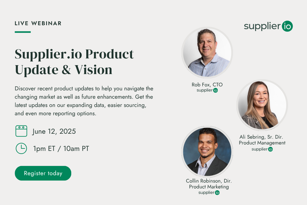 Supplier.io Product Update and Vision